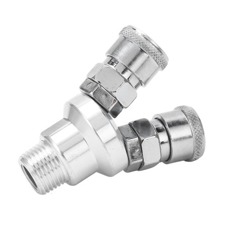 2 Way Connector G1/2 Thread Quick Coupler Air Splitter Coupler Carbon ...