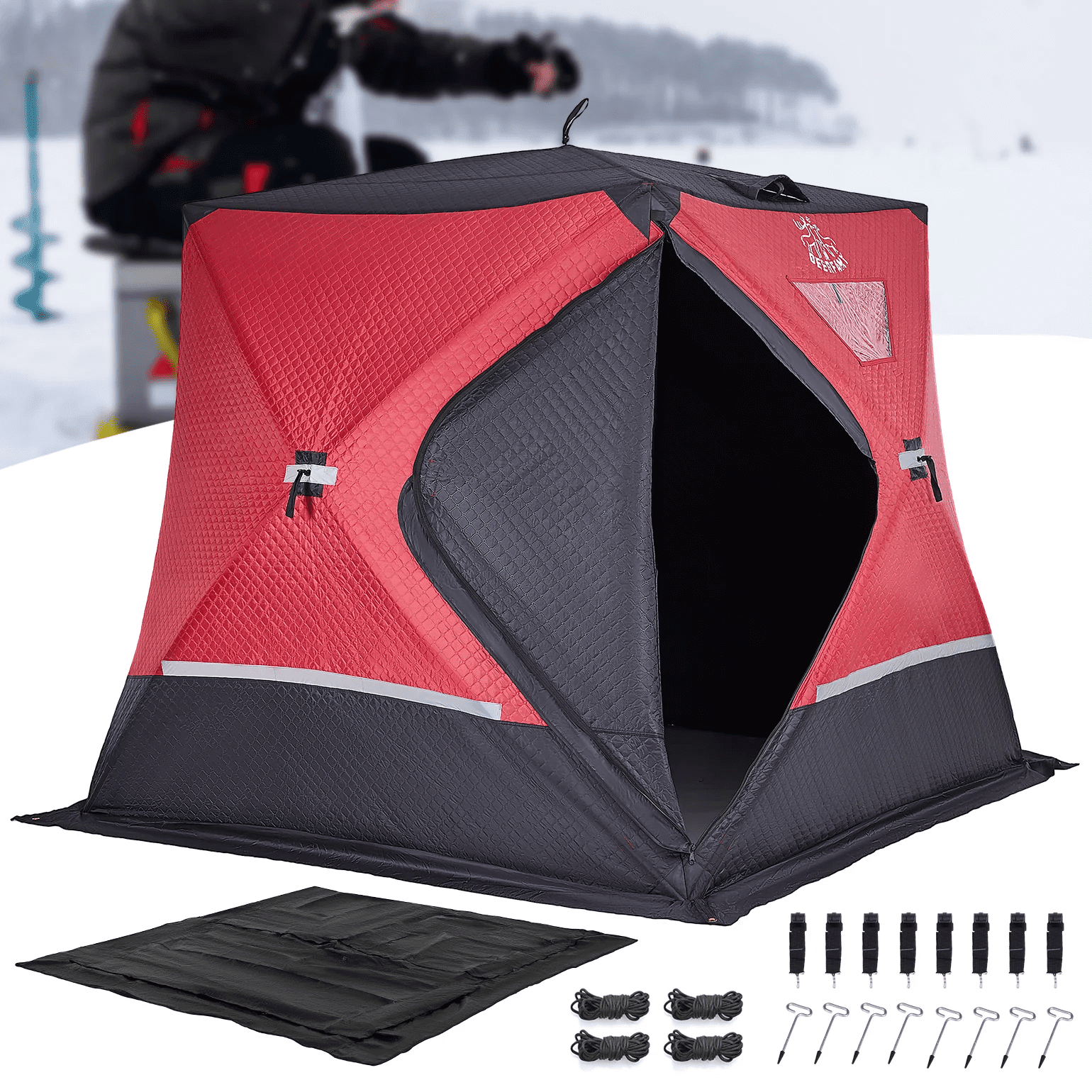 Click here for Deerfamy Ice Fishing Shelter 4-5 Person - Insulate... prices