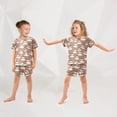 Cute Sloth Face Pattern Summer Pajama Set Soft Cotton Short Sleeve ...