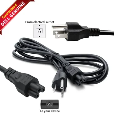 Dell Universal 3-Prong PC Power Cable, Standard US Outlet for Computers ...