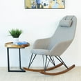 Mid-Century Modern Jayce Gray Rocking Chair - Walmart.com