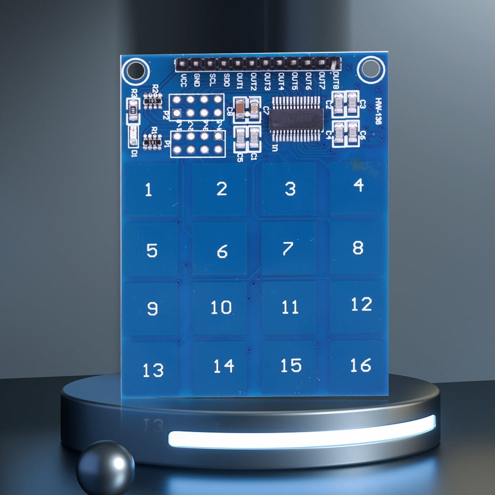 Módulo capacitivo táctil TTP229 módulo de interruptor capacitivo de 16 ...