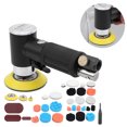 YAHHU AT-1500 48Pcs Air Sander Kit, 1/2/3 Inch Black Eccentric ...