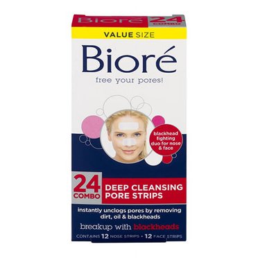 Biore Deep Cleansing Pore Strips 8'S Nose 3 Pack - Walmart.com