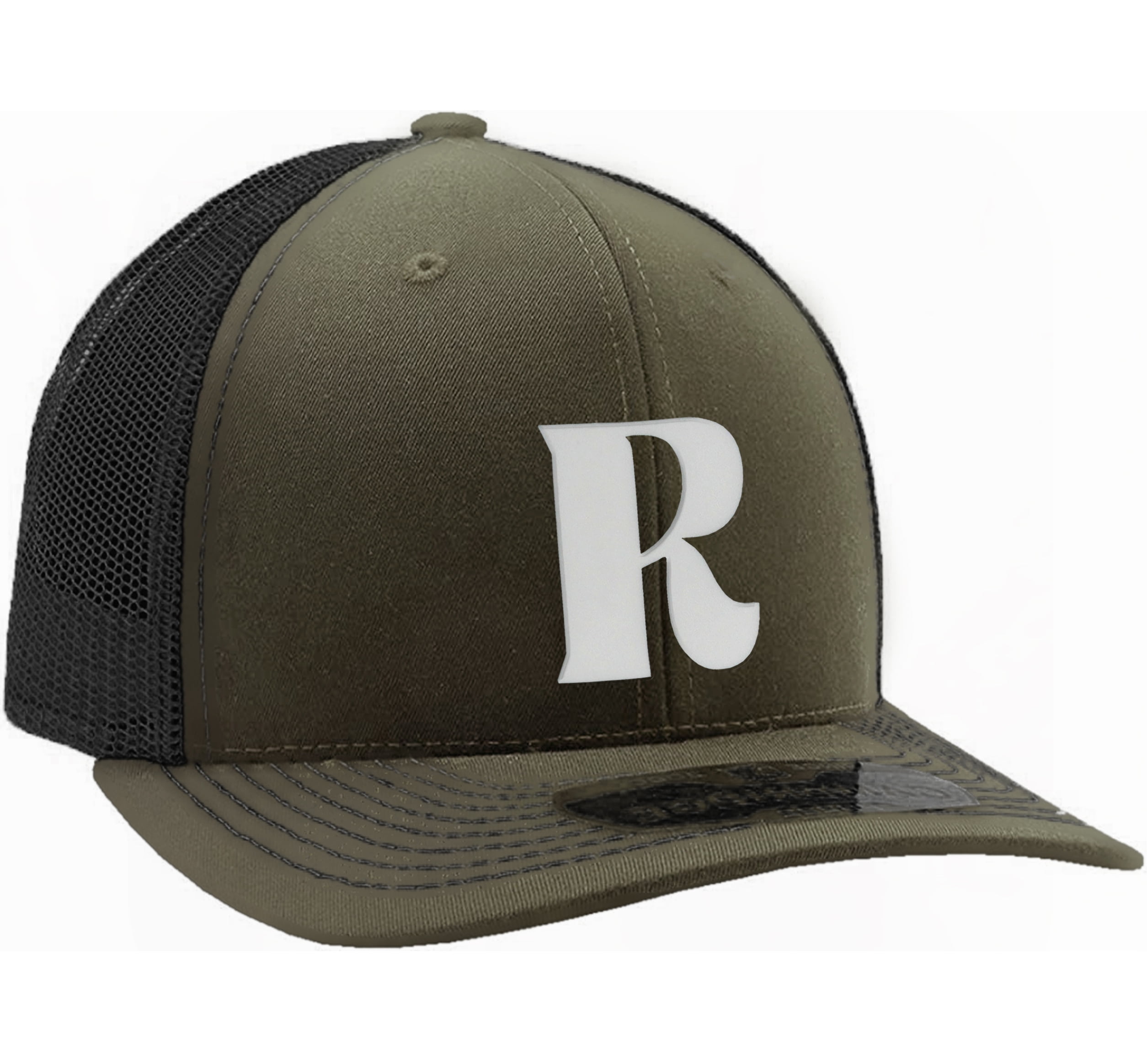 Daxton Baseball Trucker Hat 3D Capital Alphabet Letters Structured Mid ...