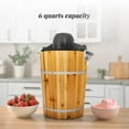 Elite Cuisine EIM569 6Qt. Old Fashioned Pine Bucket Electric/Manual Ice ...
