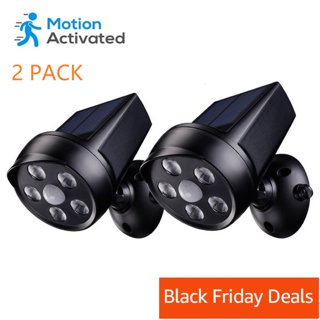 Gymax 4-Pack 30 LED Outdoor Motion Sensor Solar Lights Wireless IP45 ...