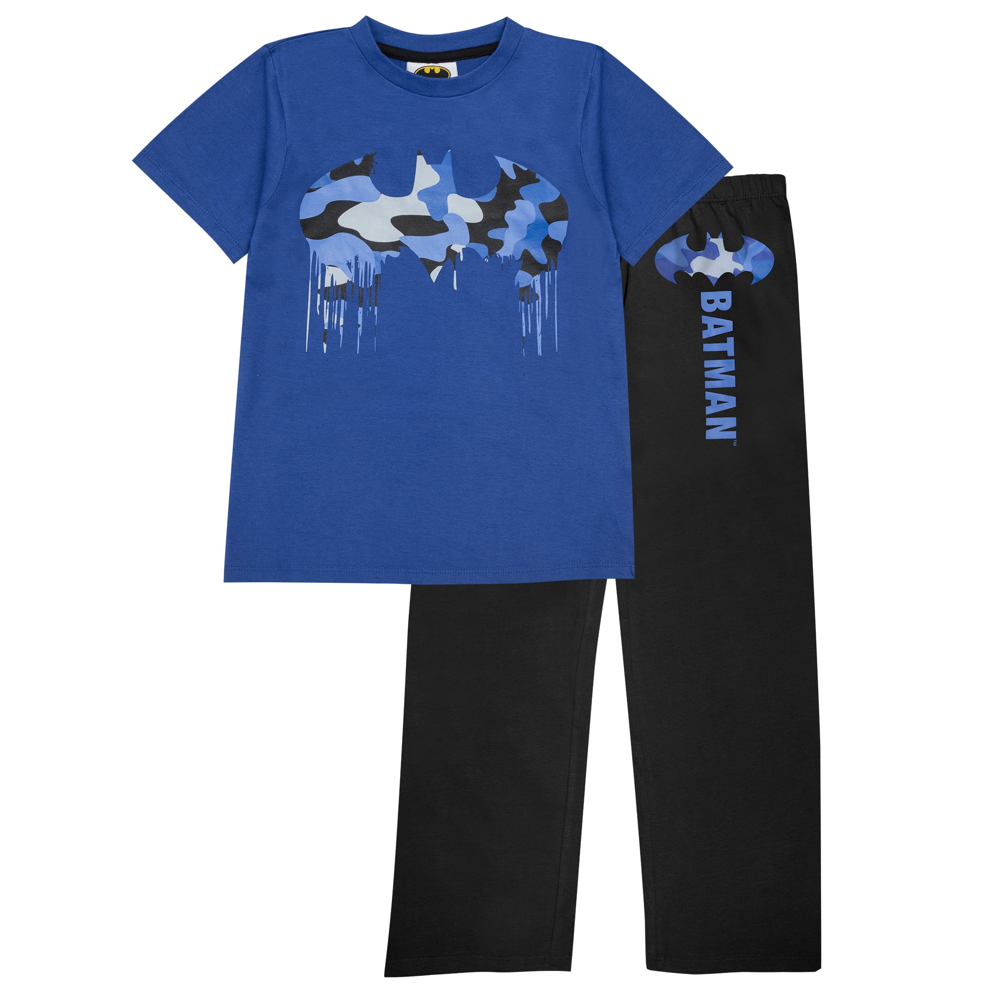 DC Comics Batman Camo Drip Logo Men's Long Pajamas Set | Official ...