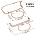 2Pcs 2 Colors Iron Purse Frame Handle for Bag Sewing Craft Tailor Sewer ...