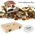 Wooden Storage Box Wooden Coins Display Storage Box Case for ...