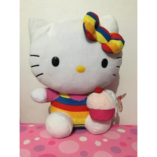 Ty Beanie Buddies Hello Kitty Cupcake Plush Soft Stuffed 10" Medium ...