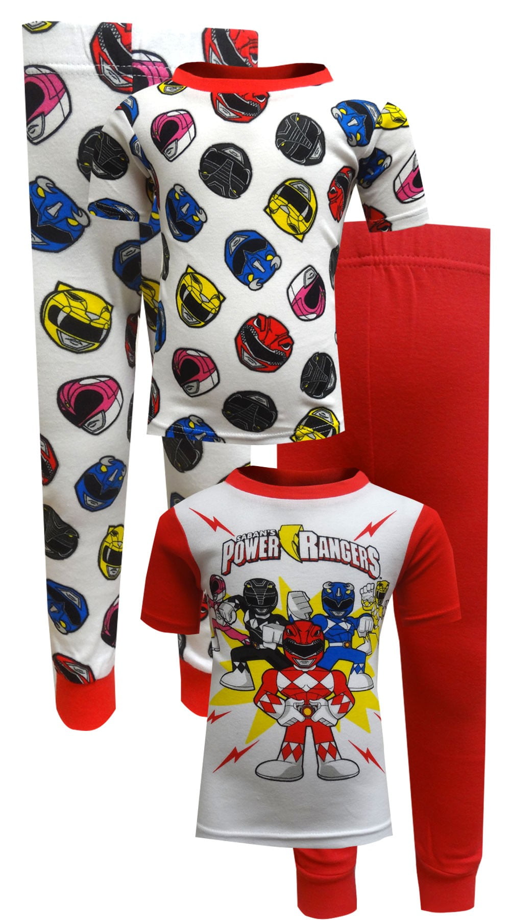 Power Rangers 4 Piece Cotton Toddler Pajamas - Walmart.com