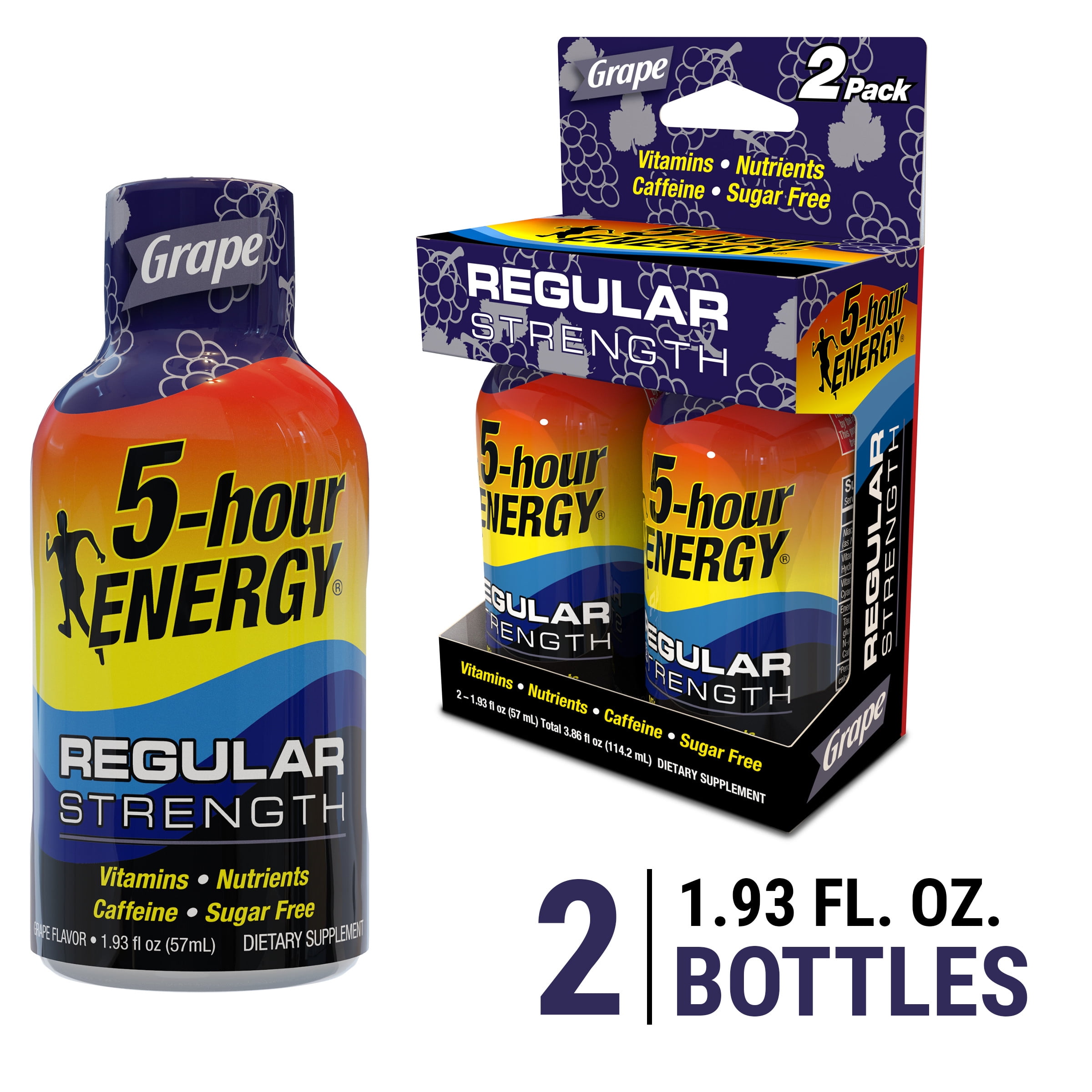5 hour ENERGY Shot Regular Strength Grape 1 93 Oz 2 Pack Walmart 5-hour-energy-shot-regular-strength-grape-1-93-oz-2-pack-walmart