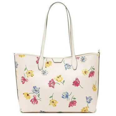 Kate Spade Staci Garden Bouquet Large Laptop Tote Saffiano Cream Multi ...