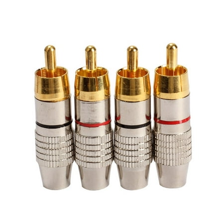 Megalia 4PCS RCA Plug Audio Video Locking Cable Connector Plug Titanize Connector | Walmart Canada