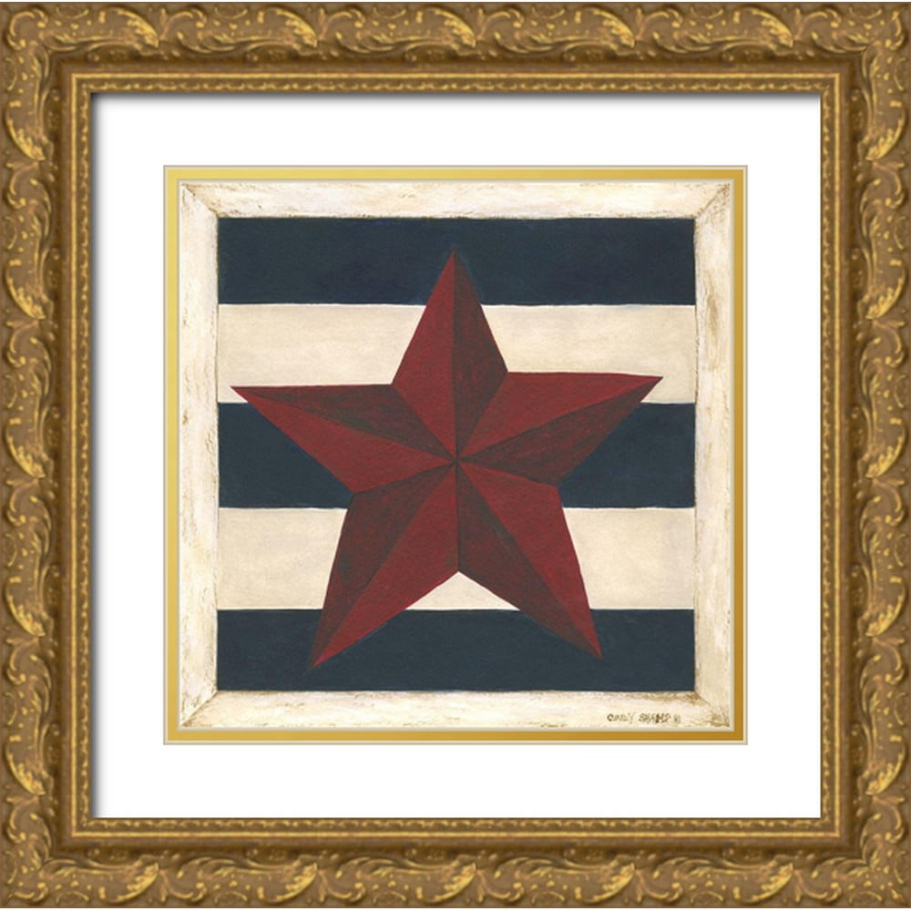 Shamp, Cindy 15x15 Gold Ornate Wood Framed with Double Matting Museum ...