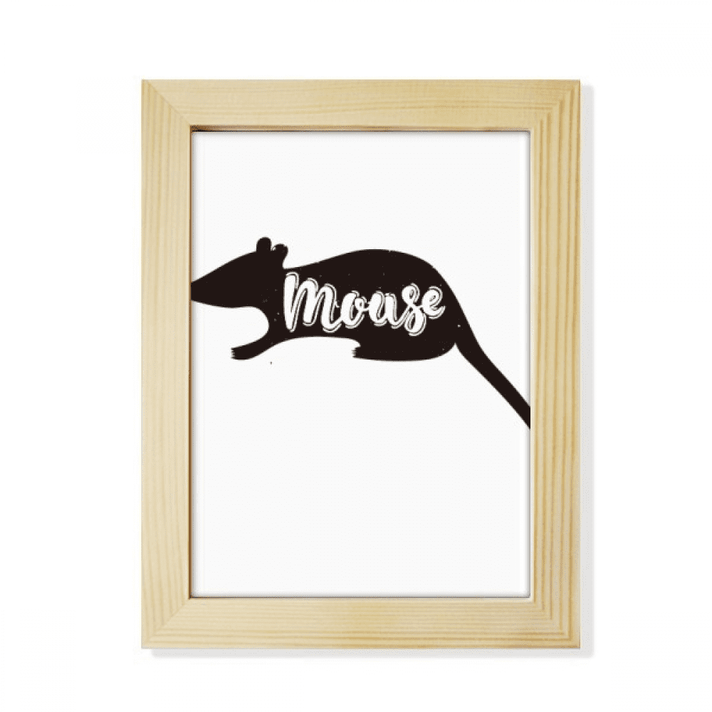 Mouse Black And White Animal Desktop Adorn Photo Frame Display Art ...