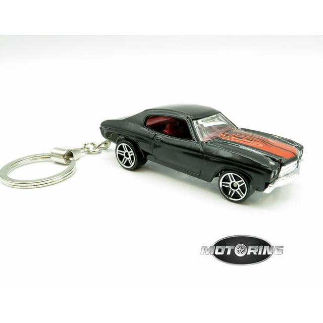 Keychain 1970 '70 Chevy Chevelle SS Black Car Rare Novelty 1:64 Diecast ...
