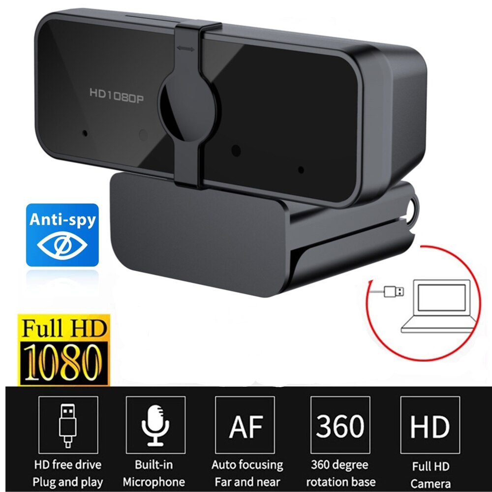 QD 1080P HD USB Webcam, Web Camera with Built in Microphone, Laptop ...