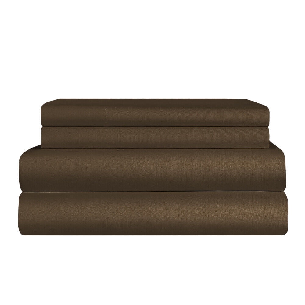 Fitted and Flat Sheets Single 1 PC Solid Color Deep Pocket Stain ...