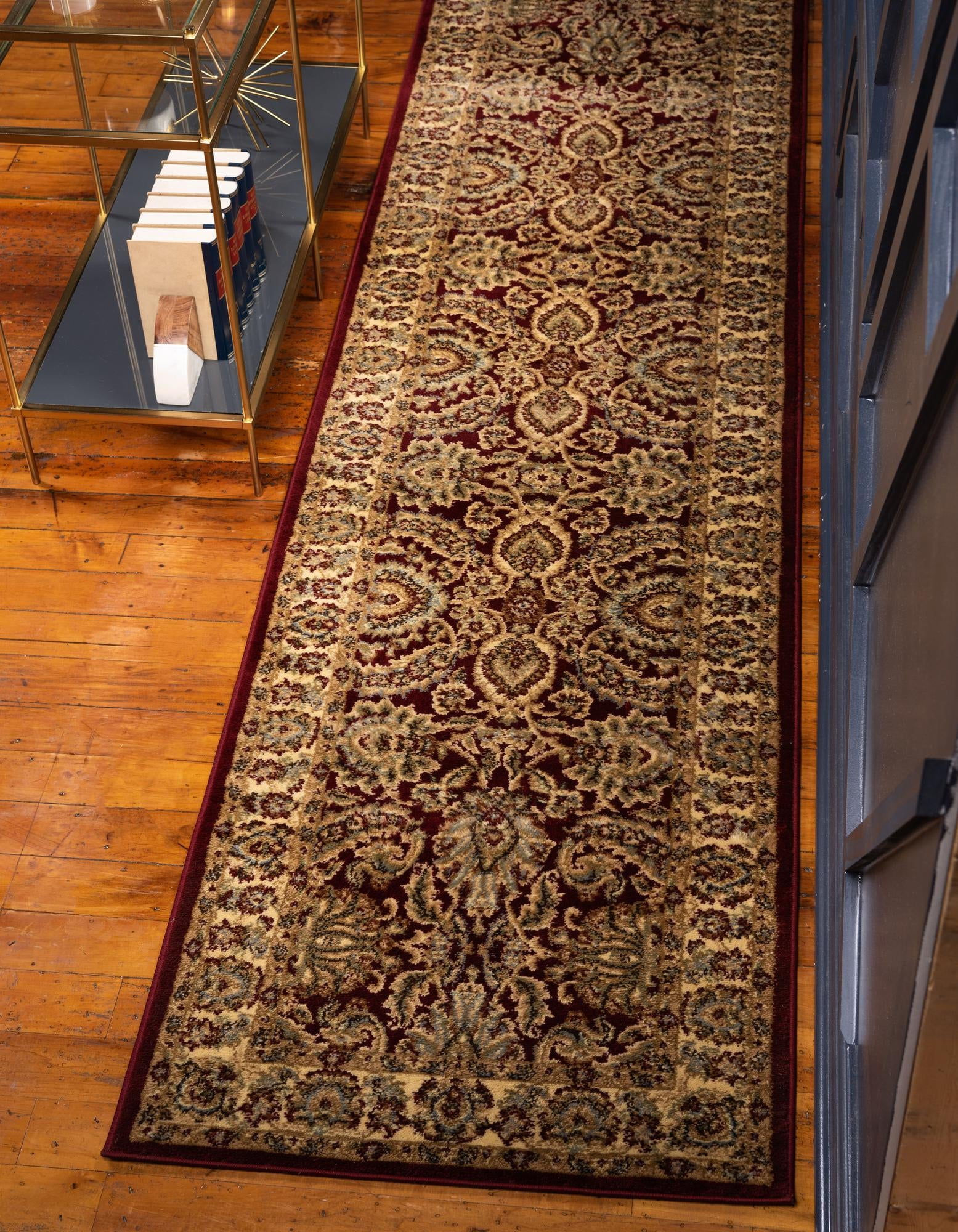 Rugs.com Aditi Collection Rug – 2' 7 x 10' Runner Red Low Rug Perfect ...