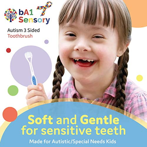 Buy bA1 Sensory - 3 Sided Autism Toothbrush for Special Needs Kids ...