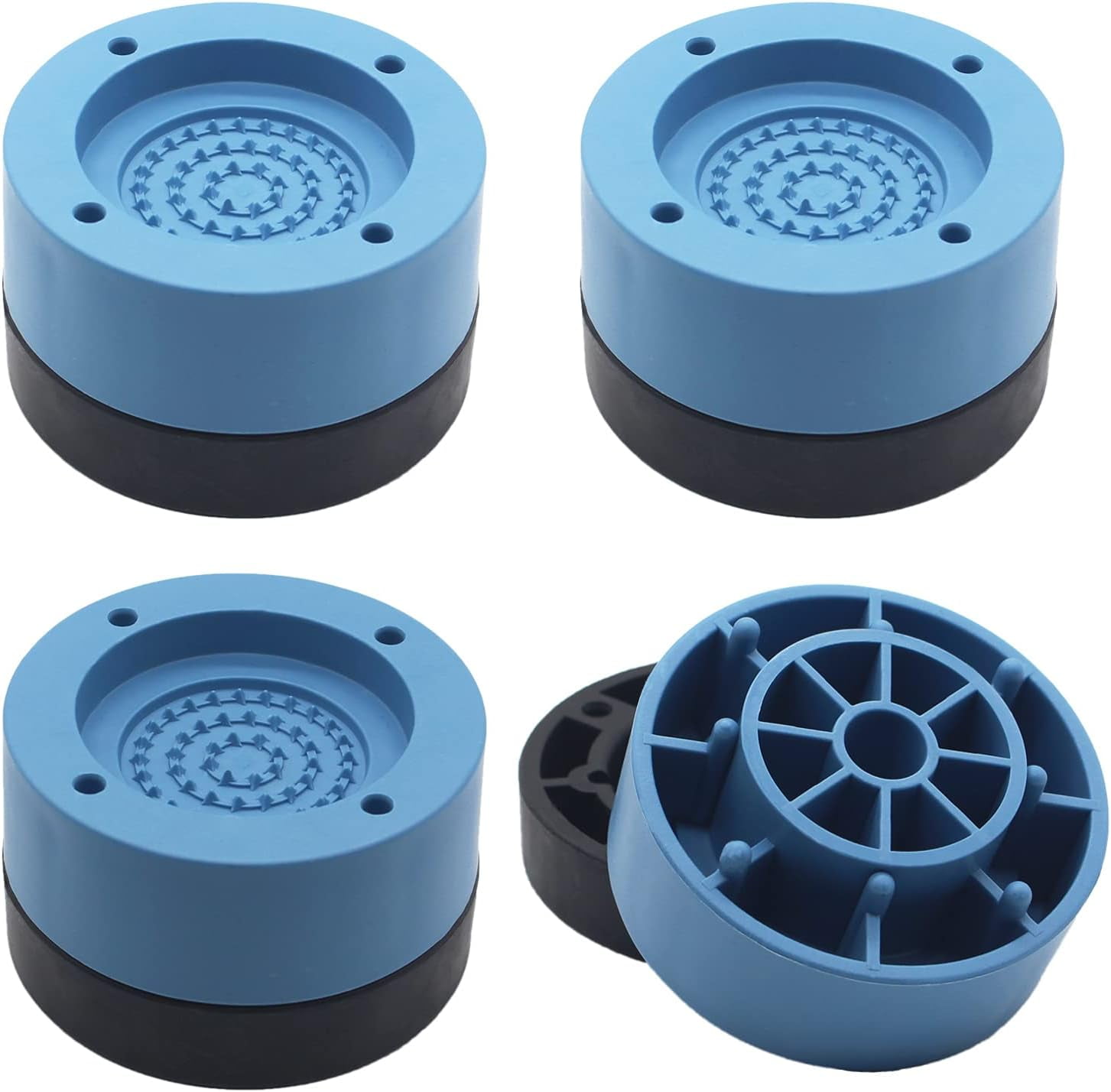 HANIHUA Round Bed Risers (Set of 4) Heavy Duty Furniture Risers Lifts ...