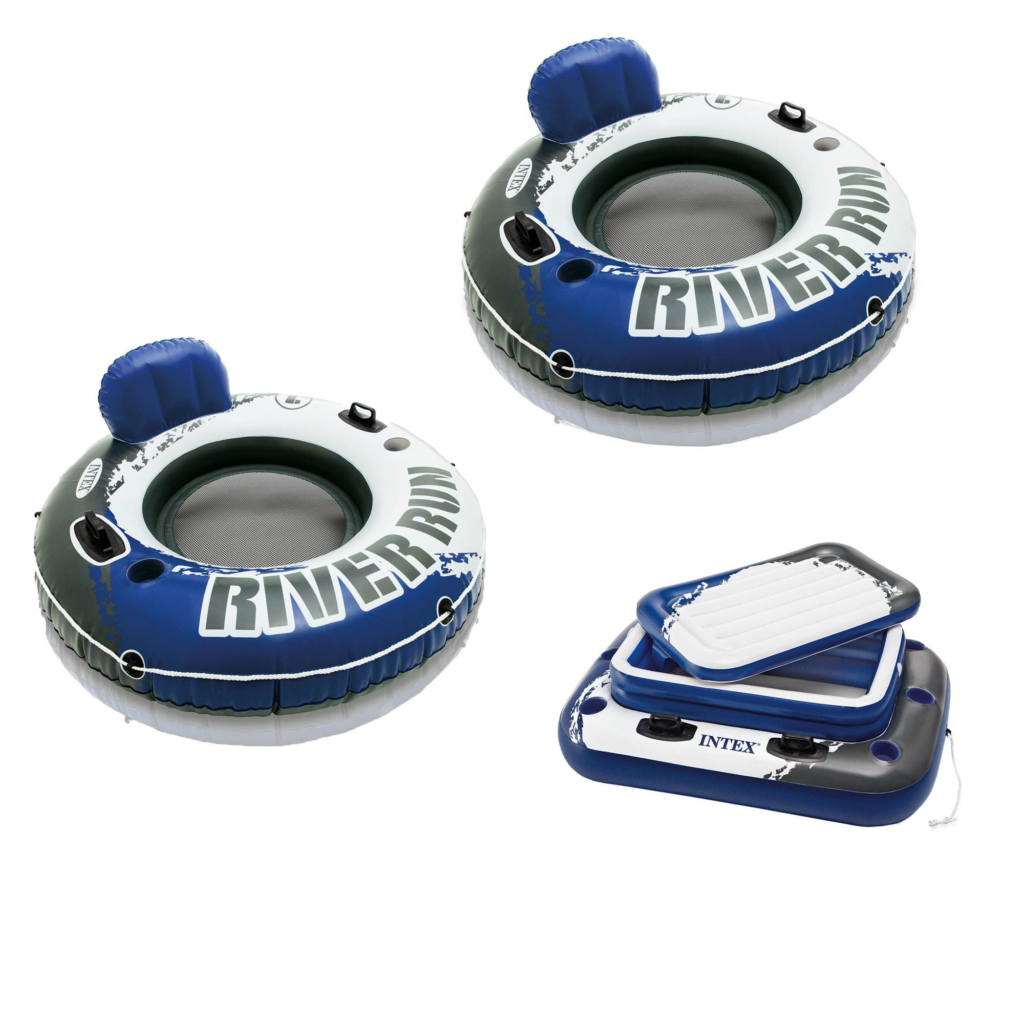 Intex Inflatable Mega Chill II 72 Can Cooler Float and Inflatable Tube ...