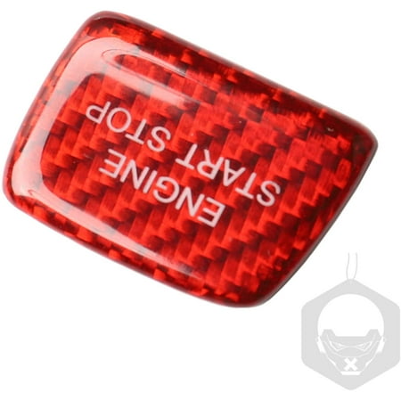 Carbon Fibre Car Engine Start Stop Switch Button Sticker Ignition ...