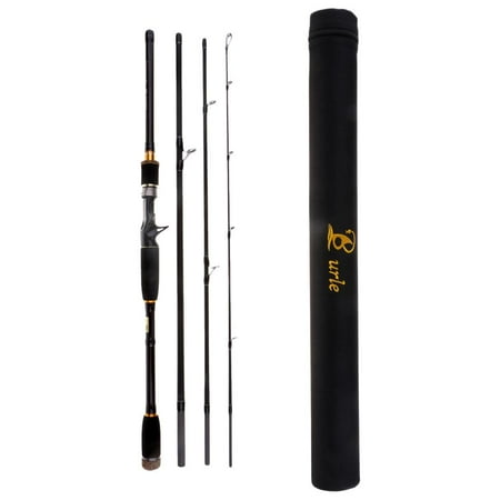 Travel Casting Rod, 4 Pieces Carbon Baitcasting Fishing Rod Portable ...