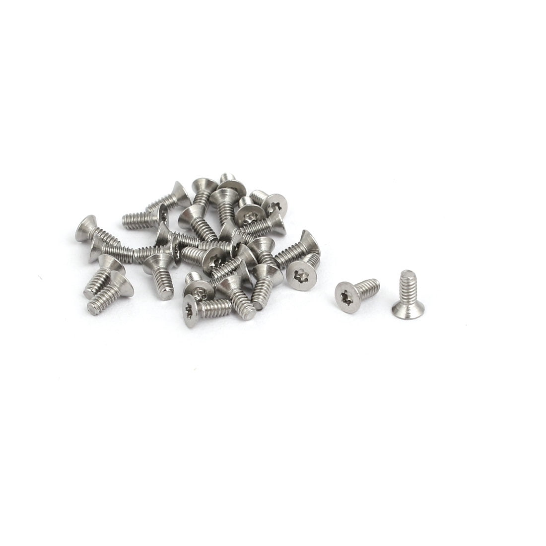 Uxcell M1.6x4mm 304 Stainless Steel Flat Head T4 Drive Torx Screws Fasteners (30-pack) - Walmart.com