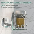 2 Pack Wall Mounted Spice Rack with 8 Hooks, Kitchen Spice Organizer ...