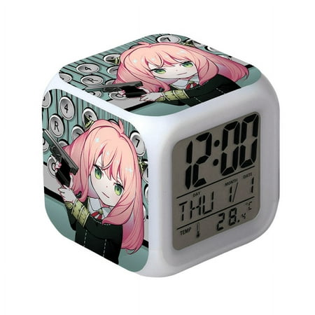 SAYDY Anime Alarm Clock One Piece LED Square Clock Digital Alarm Clock ...