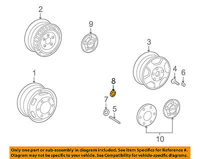 Dodge CHRYSLER OEM 03-06 Sprinter 3500 Wheel Tire-Valve Stem Ring ...