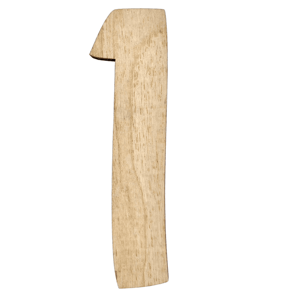5" Tall Birch Wood Number 1 | 1/4" Thick | Wood Craft Letter | American ...
