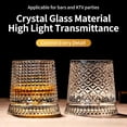 360 Degree Rotating Old Fashioned Crystal Tumbler with Unique Relief ...