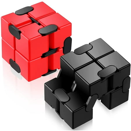 2 Pieces Infinity Cube Fidget Hand Killing Time Transform Cube Fidget ...
