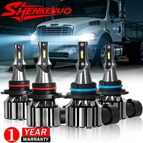 AUIMSOCO 9005 9006 LED Headlight Kit 10000K Combo Bulbs High Low Beam ...