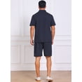 DARING DIVA Men's 2 Pieces Jacquard Polo Shirt & Drawstring Shorts ...