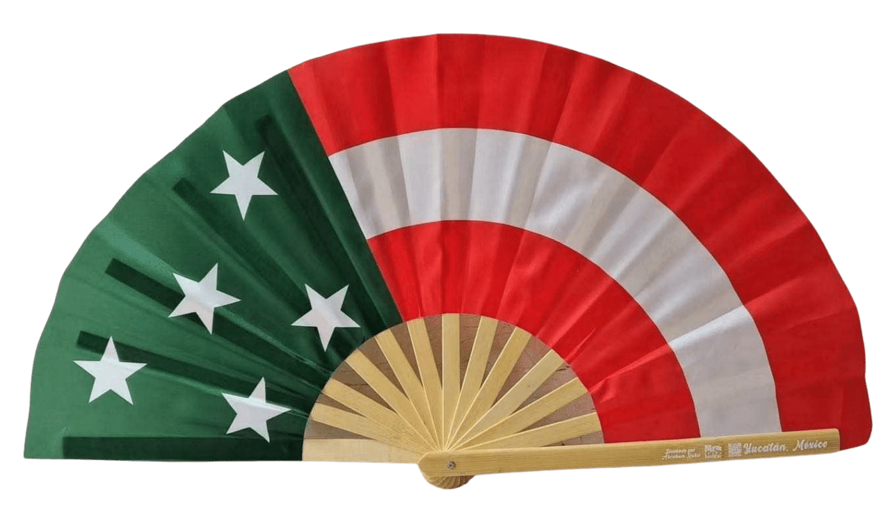 Abanico Textil de mano Mr. Banderas Bandera de Yucatán 33cm | Bodega ...