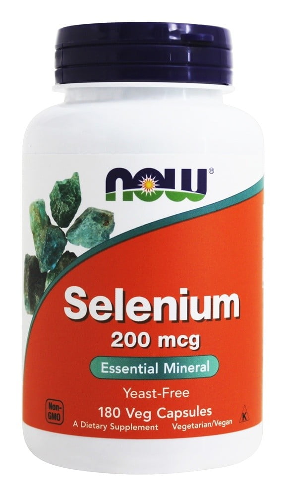 NOW Foods Selenium 200 mcg, 180 Vegetarian Capsules-2 Pack - Walmart.com