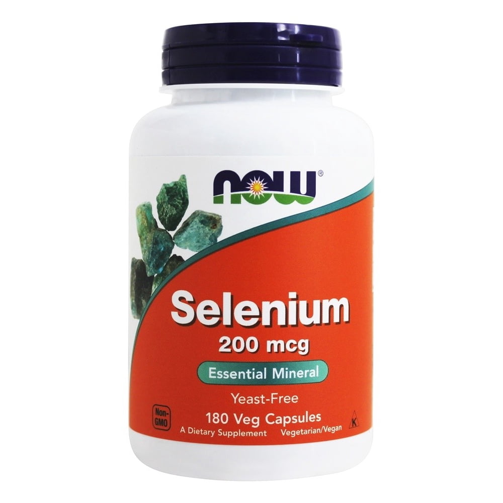 NOW Foods Selenium 200 mcg, 180 Vegetarian Capsules-2 Pack - Walmart ...