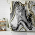 Bathroom Shower Curtain Abstract Marble Texture Waterproof Shower ...