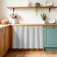 Gray Stripes Small Cabinet Curtain 11''x13'', Vintage Minimalist Lines ...