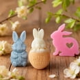 Easter Series Rabbit Candle Silicone Molds DIY Embossed Easter Egg ...