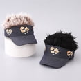 Fake Hair Baseball Hat Men's Visor Hat Novelty Golf Cap for Travel ...