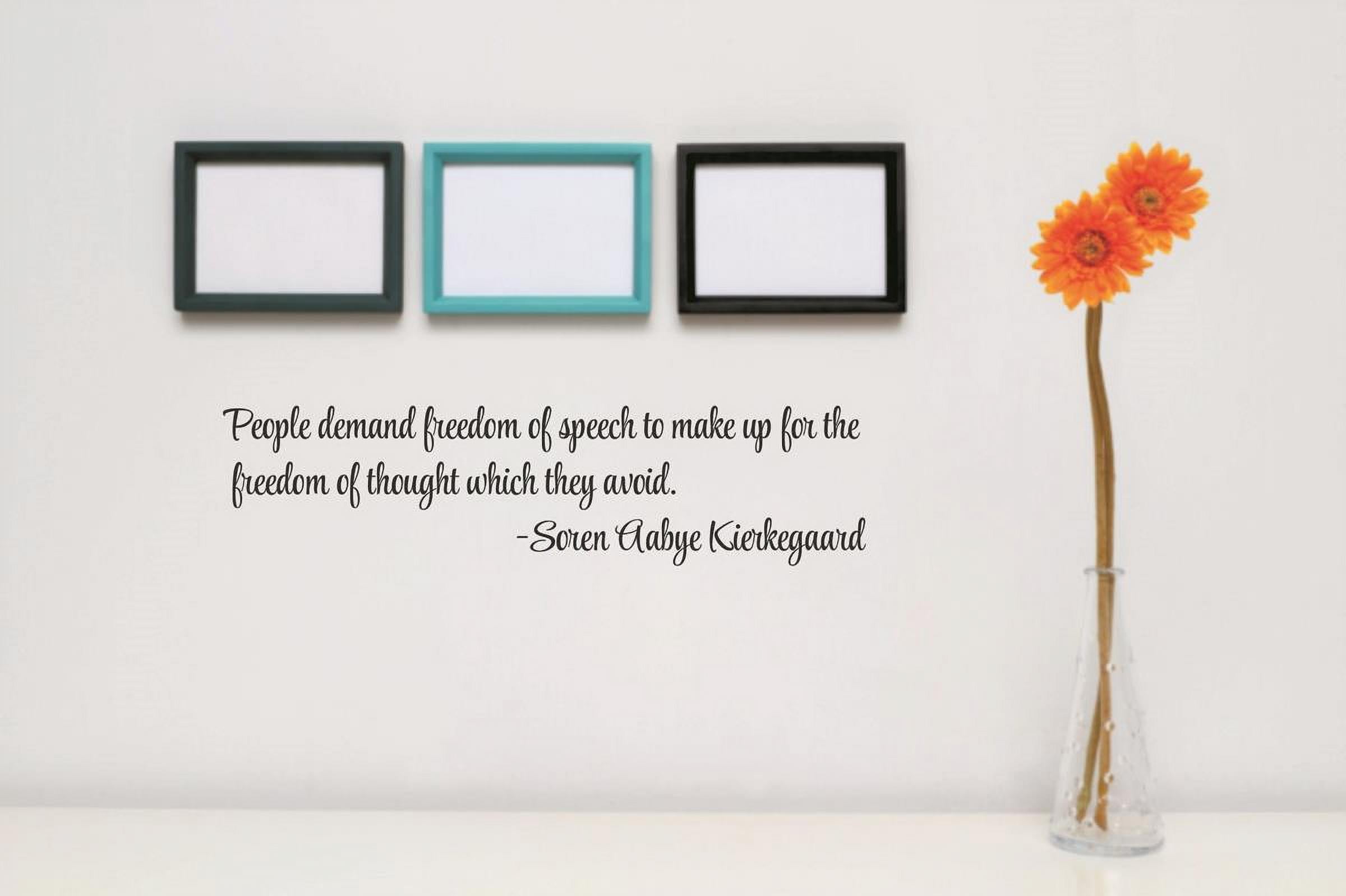 Wall Sticker Decal : People demand freedom of speech to make up for the ...
