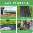 4ft x 300ft Heavy Duty Weed Barrier Fabric - Black Woven Landscape ...