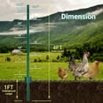 Fence Post 4 FT - 10 Packs, Metal Heavy Duty U Posts, Powder-Coated for ...