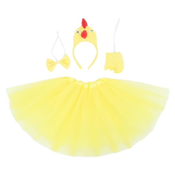 KAKOWELY Conjunto de disfraz de pollo de Pascua con diadema, tutú ...